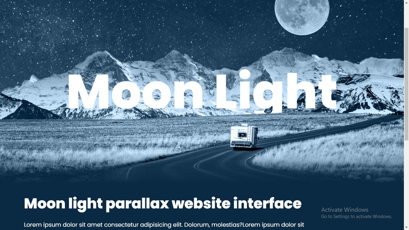Github Nifredymoon Light Parallax Website Moonlight Parallax Website Interface
