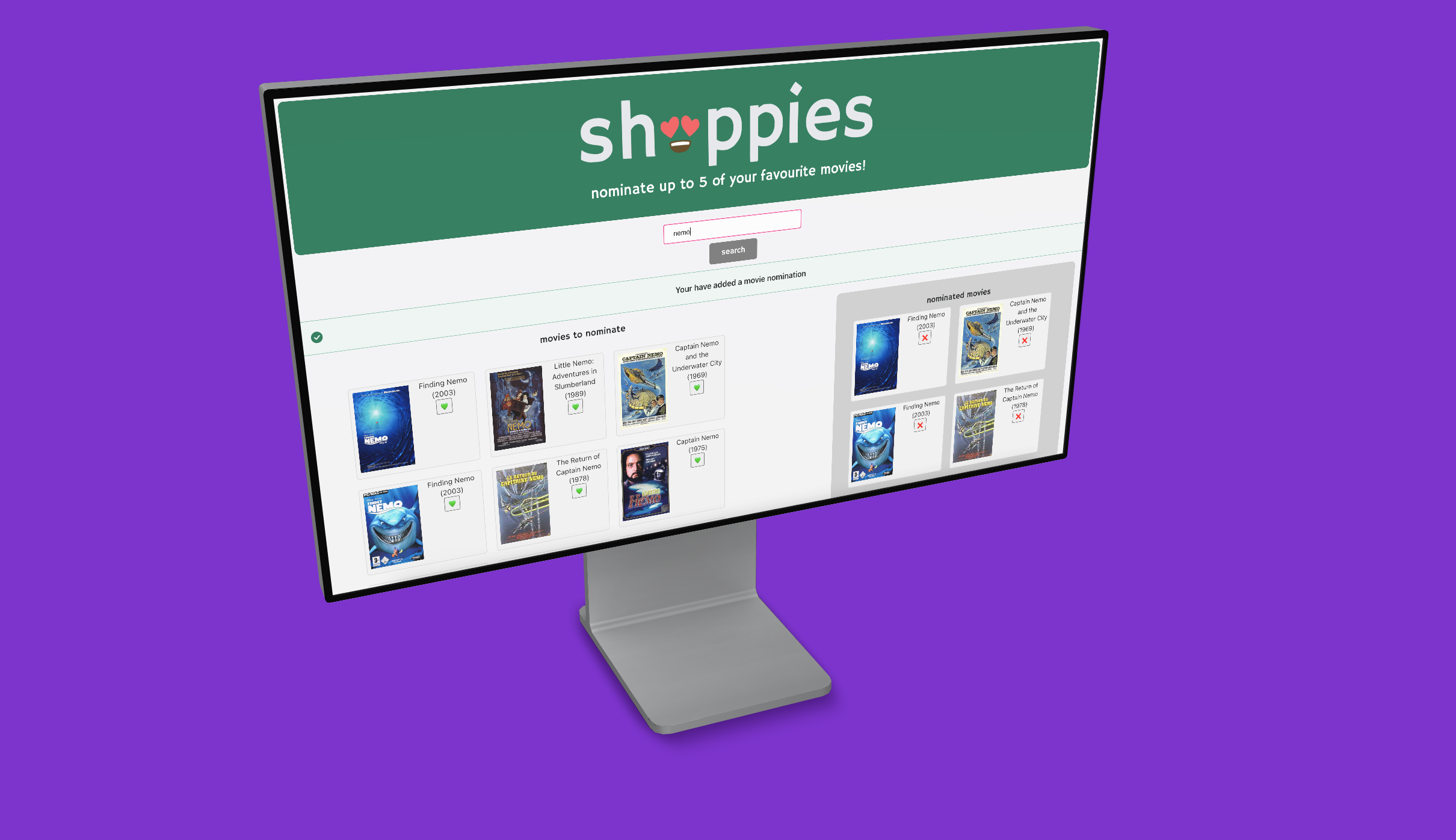 GitHub - jenndryden/the_shoppies: Shopify Fall 2021 Frontend Developer Intern Challenge