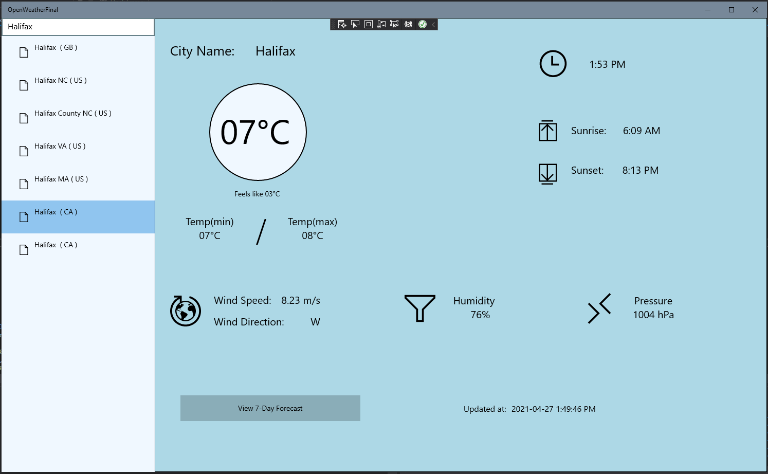 GitHub - robinsontaylor/OpenWeatherApp: A group project written in C# ...