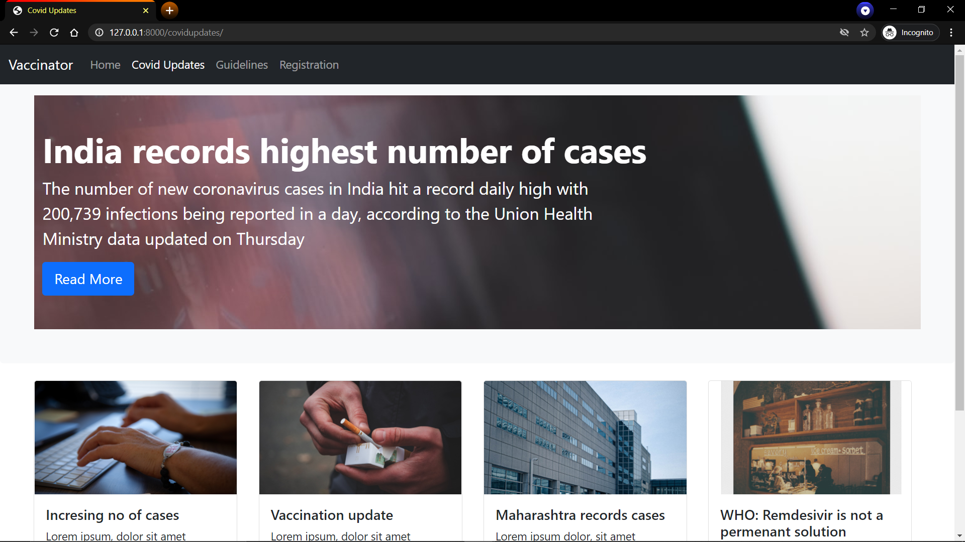 Github Iambhushan6 Vaccinator