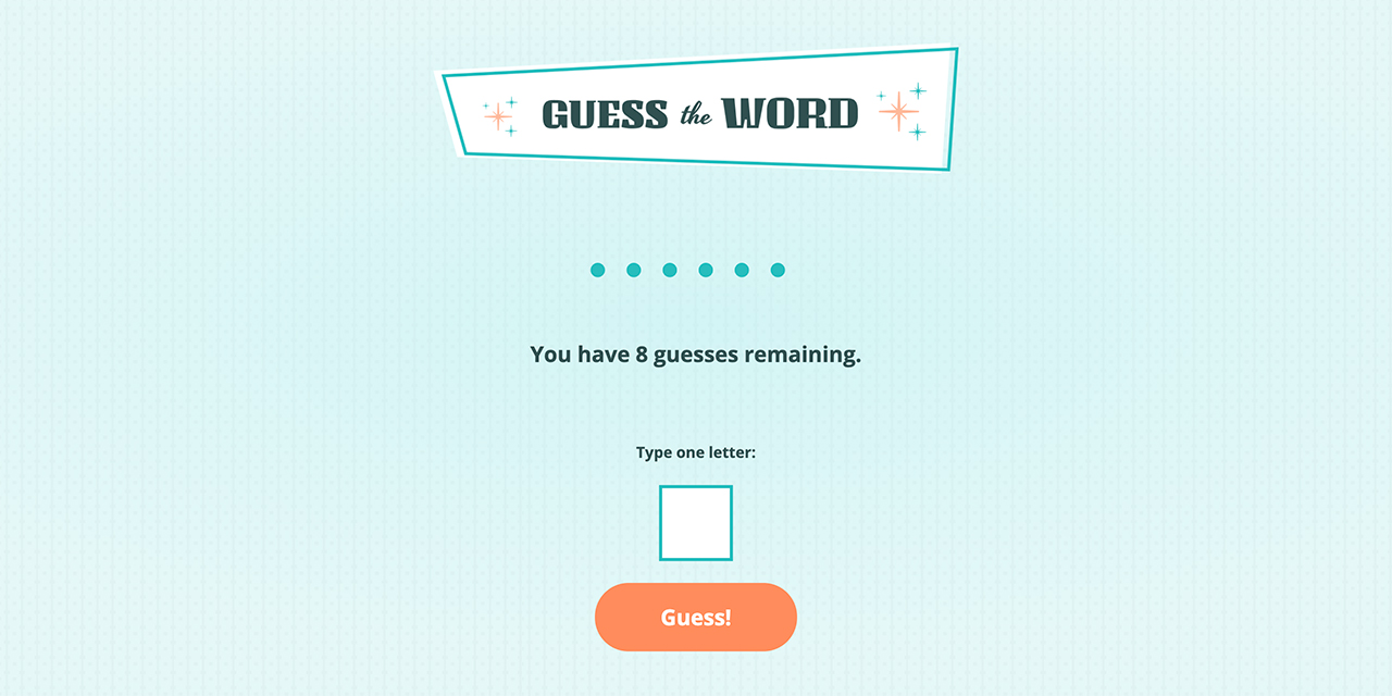 GitHub - krzwier/guess-the-word: Web app where user inputs letters to ...