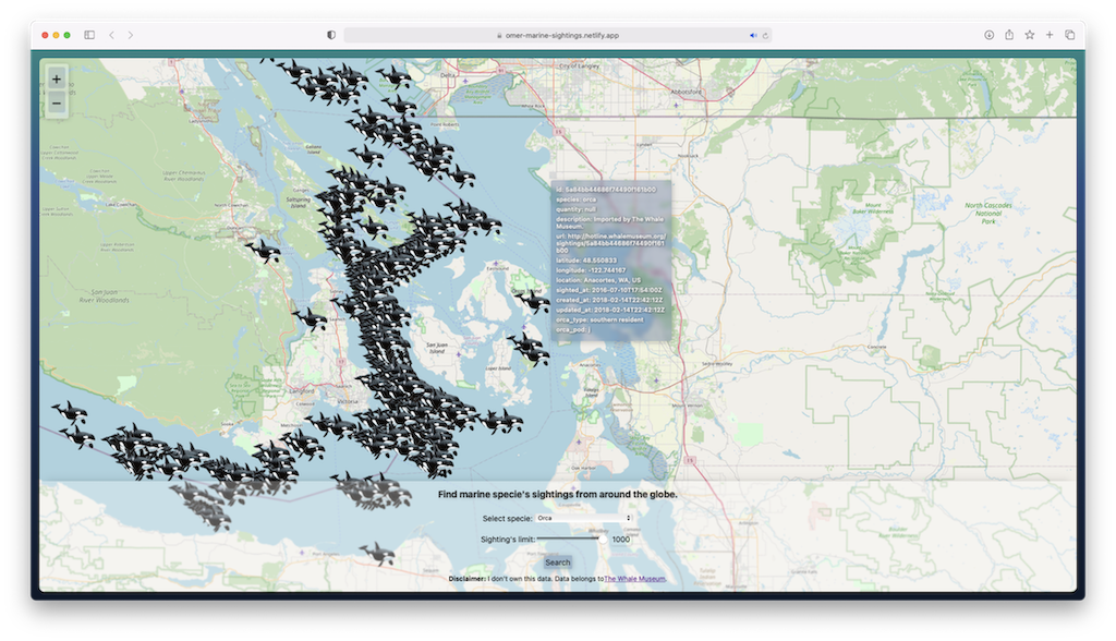 GitHub - omerziger/Marine-Sighting-Map: This app is a deployment of OpenLayers map, with an ...