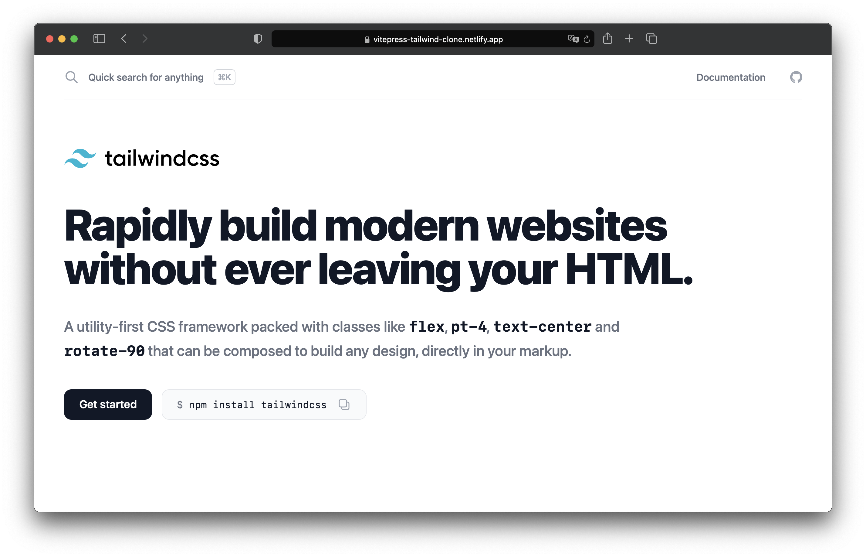 GitHub - haoranpb/vitepress-tailwind-documentation: Simplified Tailwindcss documentation site clone