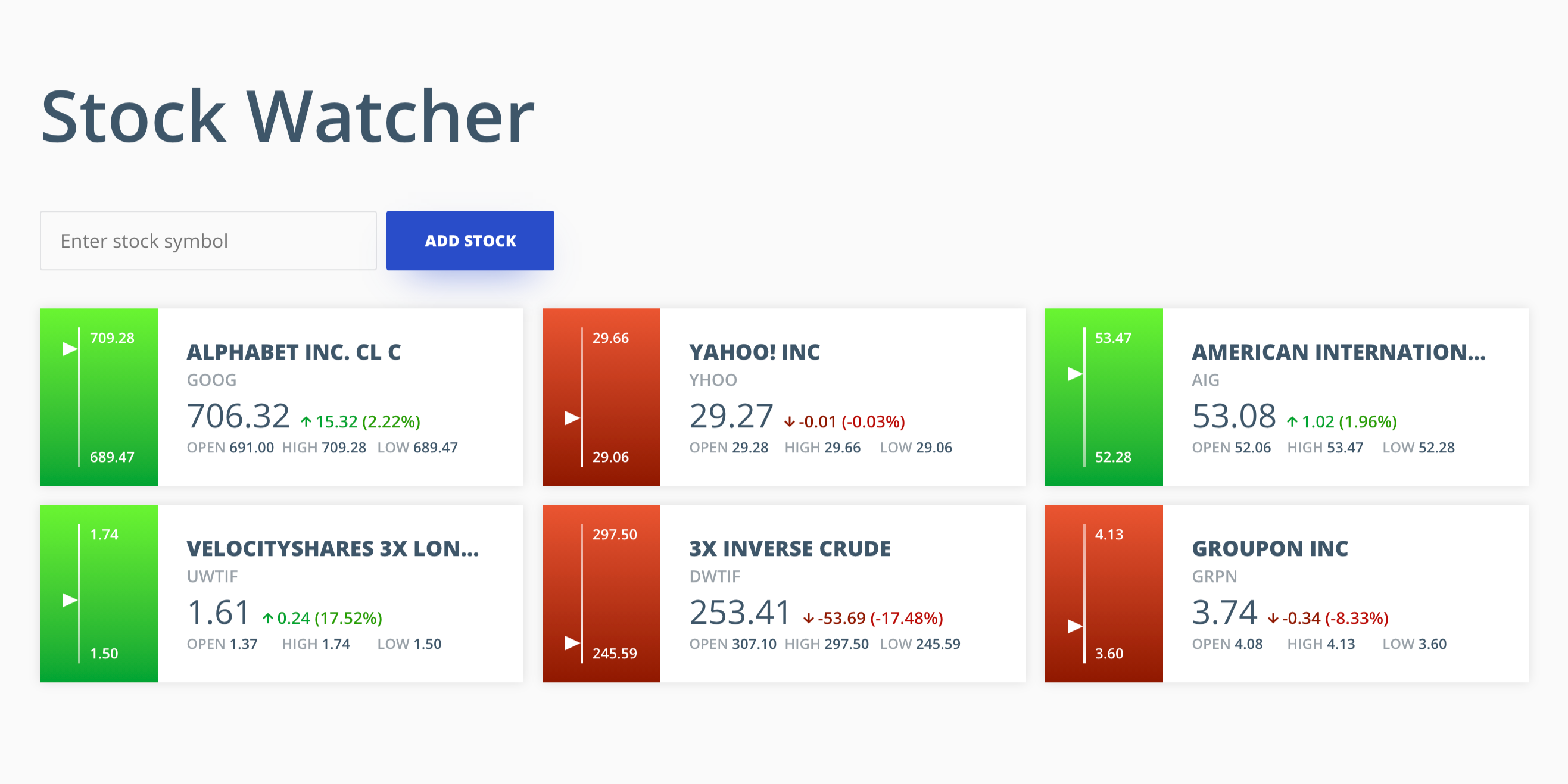 GitHub - codyatwork/vue-stock-watcher: Simple web application for a ...