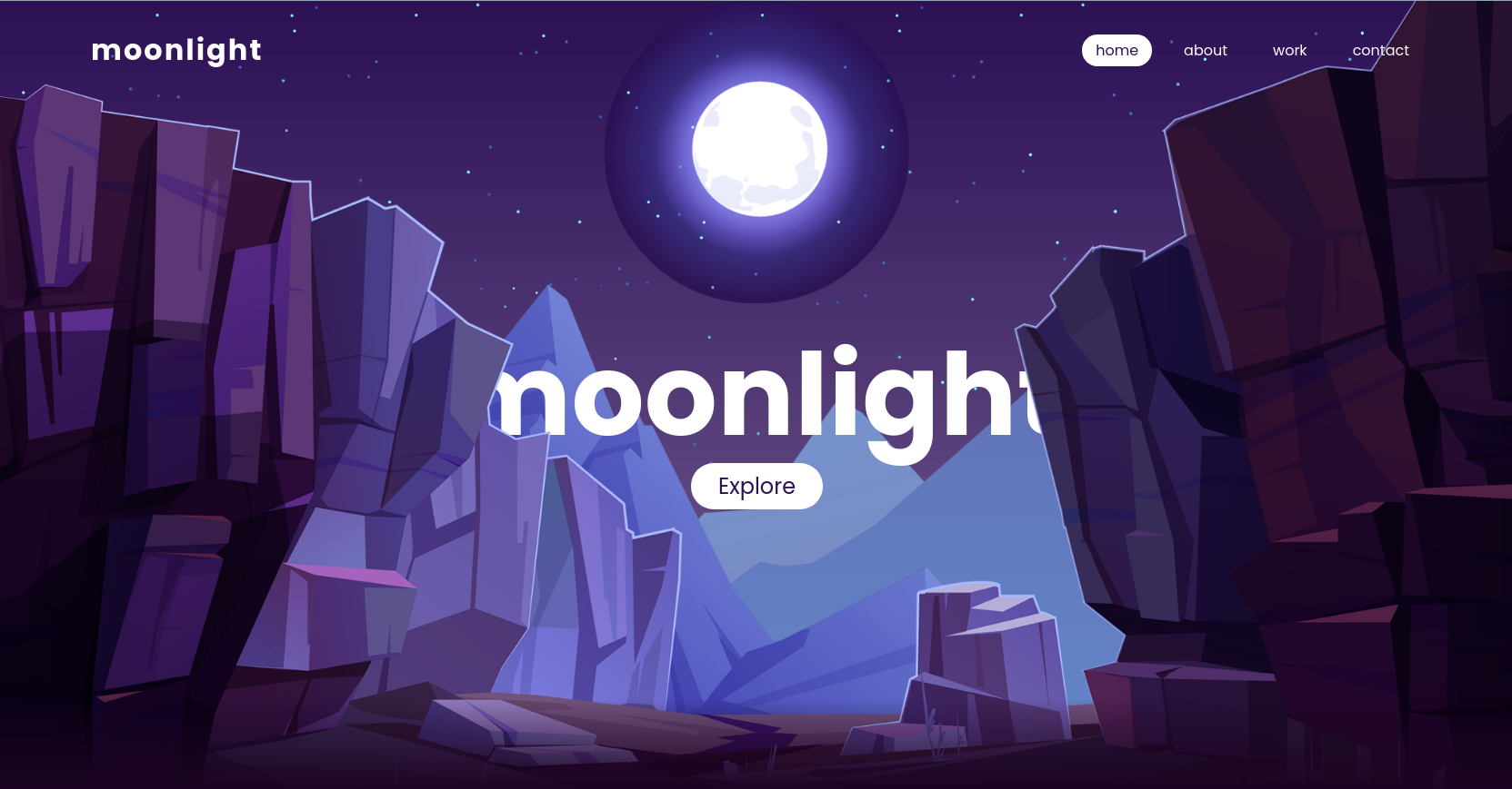 Github Andrearecuyomoonlightparallax Moonlight Parallax Is Made To Practice Basic Html Css