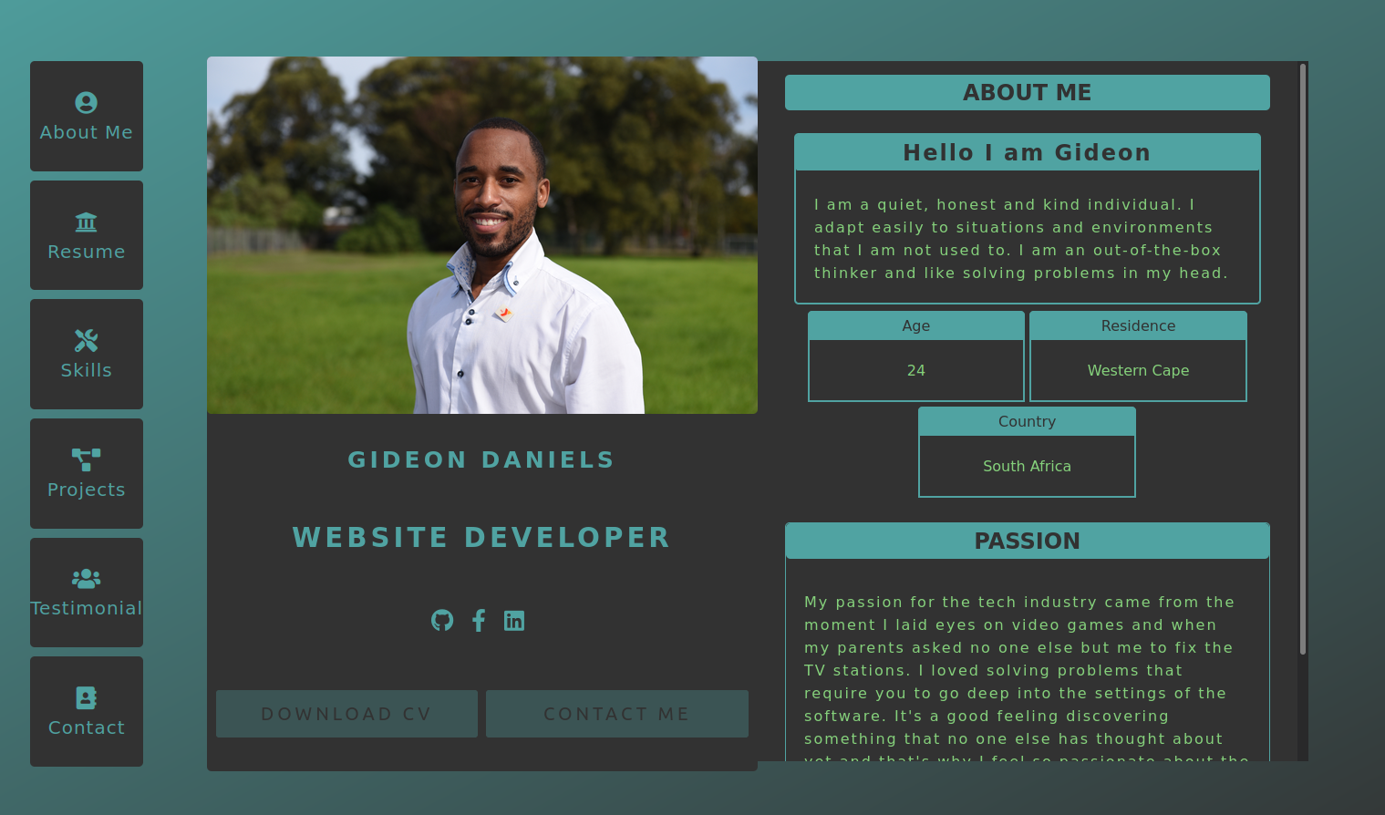 GitHub - Gideon-Daniels/Gideon-Daniels-Portfolio: This is my first portfolio done during my 6 ...