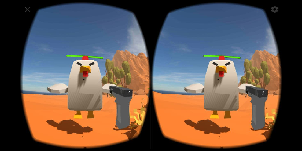 GitHub - HardCrabS/VR-Chickens: VR game for cardboard. Auto movement. Shoot by screaming.