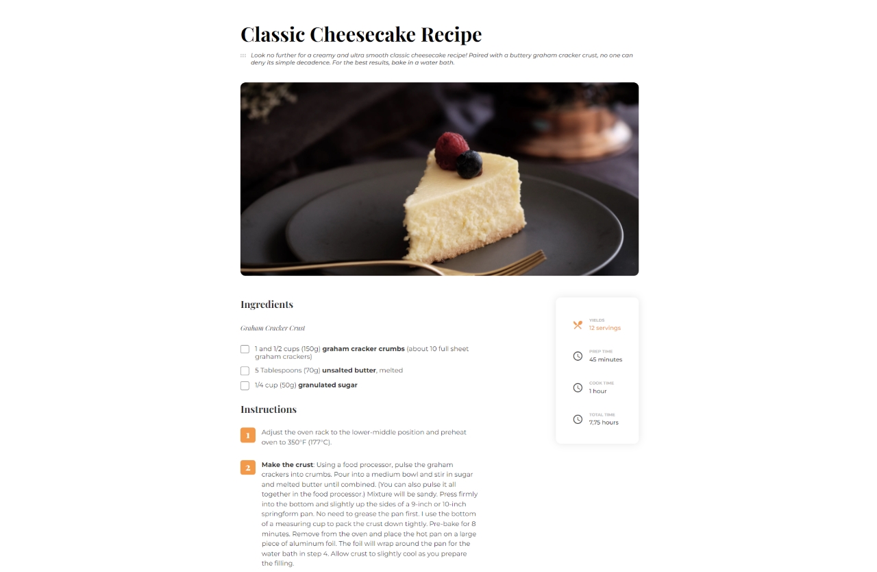 GitHub - AI-Elbaz/recipe-page