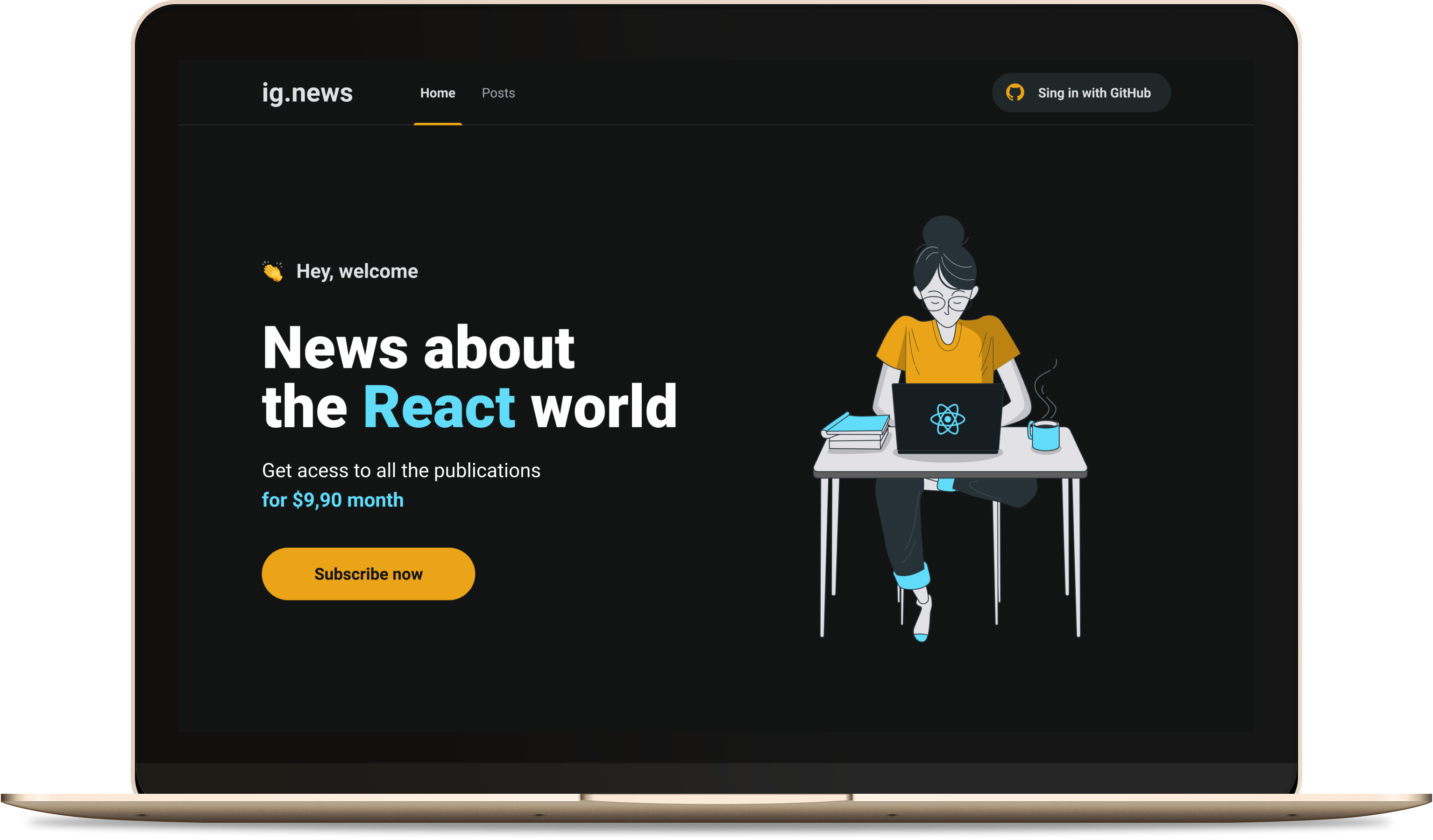 Github Felipebrennerignite Reactjs Ignews Projeto De Blog Com Login Inscrição E Listagem De 4460