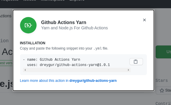 Github Actions Yarn · Actions · GitHub Marketplace · GitHub