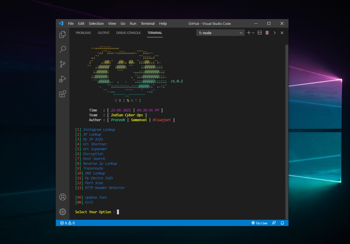 GitHub - indiancyberops/Drishti: Drishti is an information collection tool (OSINT) which aims to ...