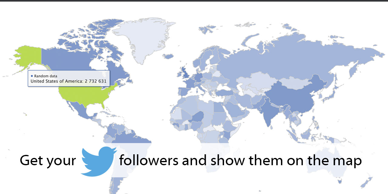 GitHub - tkocaman/Twitter-Followers-to-World-Map-Highcharts