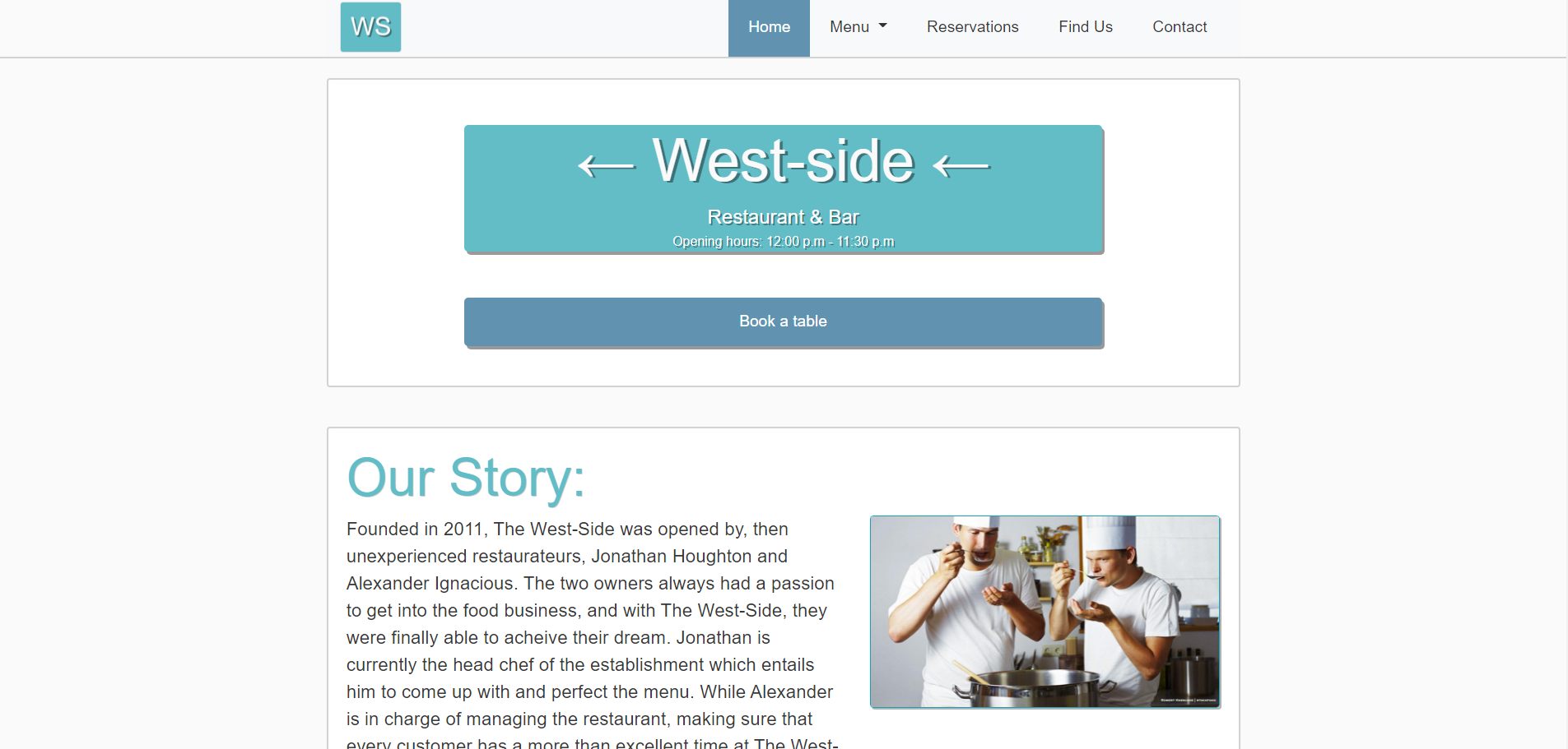 GitHub - BennLim/Concept-Restaurant-Website: Used to demonstrate ...