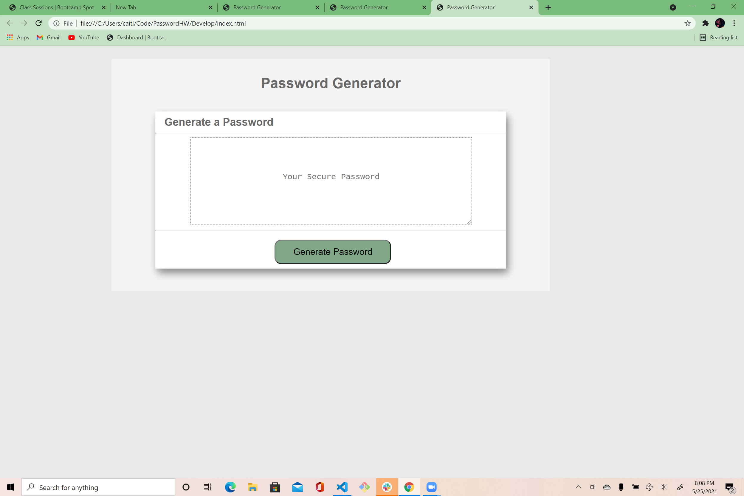 GitHub - CaitlinBirenbaum/PassswordProject