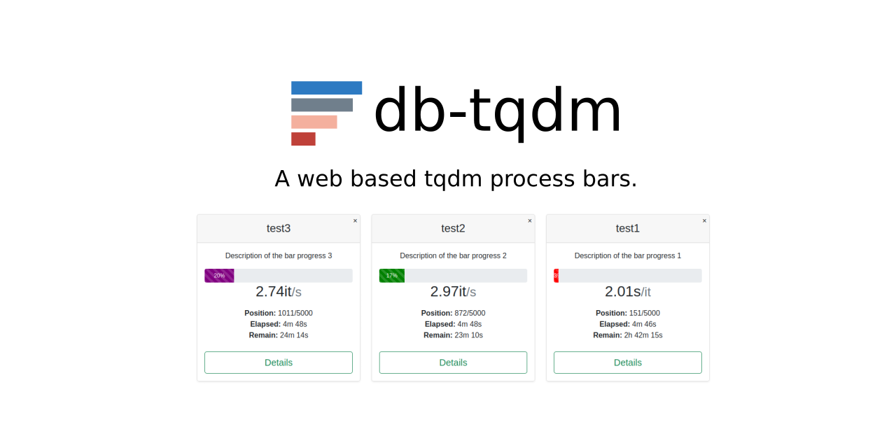 GitHub - jmgomezsoriano/db-tqdm: A tqdm bar progress that works with MongoDB instead of console.