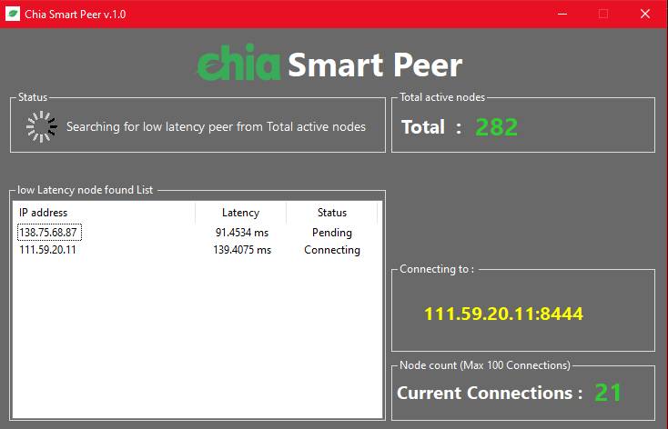 Github Asremixchia Smart Peer Add Low Latency Node To Chia 