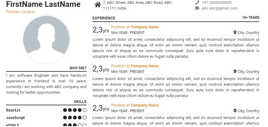 GitHub - jitendradav16/Resume-in-Bootstrap-5: Create Your own resume ...