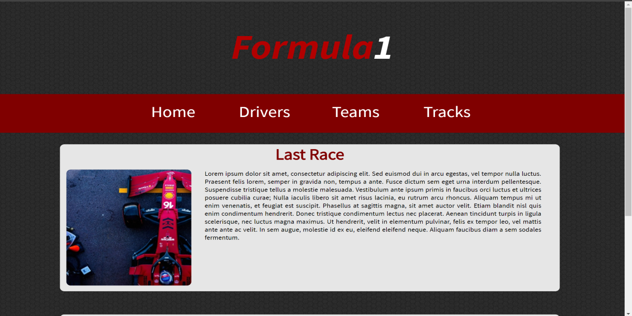 GitHub - wiktorg5/Formula_1: Data about drivers, tracks and ...