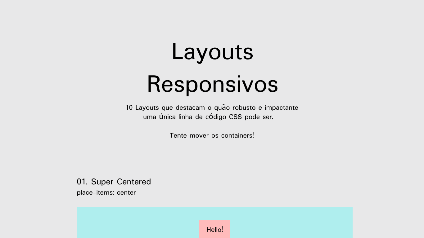 GitHub - carolandrade1/Responsive_Layout: 10 Layouts que destacam o ...