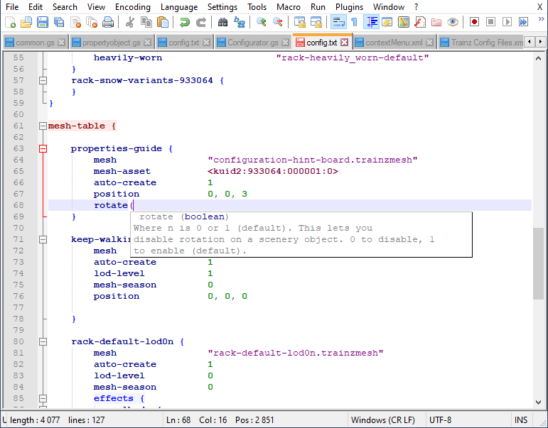 Github Gusztavj Trainz Config For Notepadplusplus Notepad Syntax Highlighter For Trainz