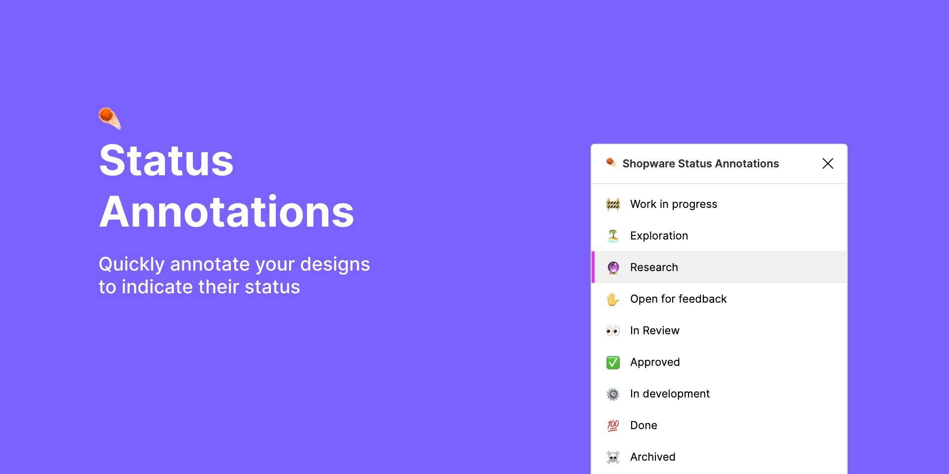 GitHub - Weltraumakustik/swag-status-annotations: A Figma plugin for indicating the status of work
