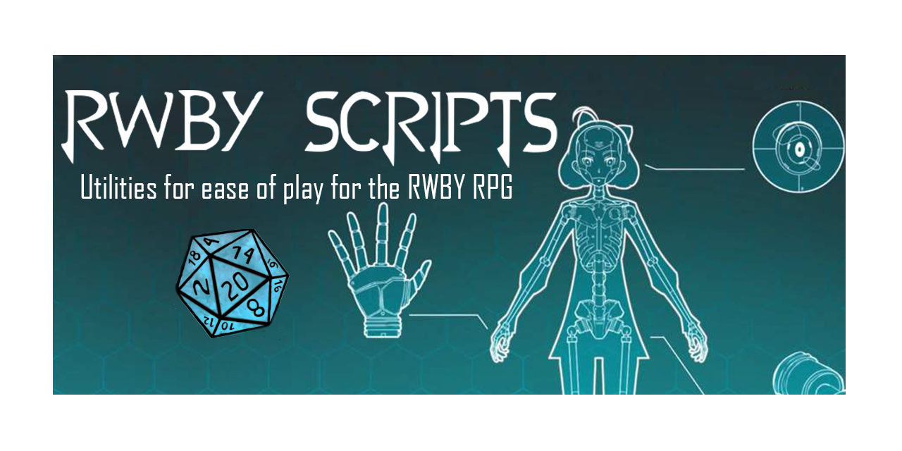 GitHub - TrishZwei/RWBYScripts: A series of small utilities for RWBY Game on Roll 20
