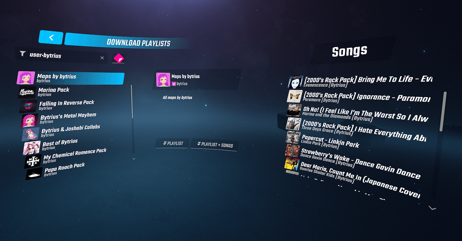 GitHub - rithik-b/MorePlaylists: Download playlists from BeatSaver, Hitbloq and AccSaber ingame!