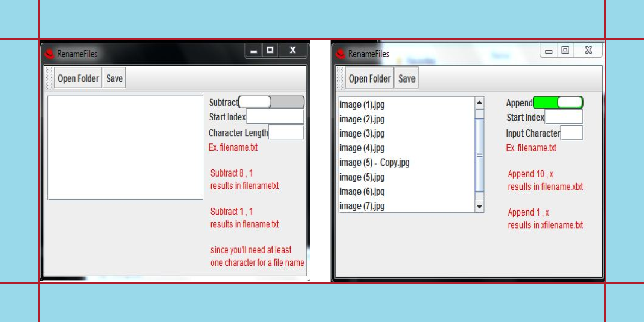 Github Cibo005rename Multiple Files Rename By Append Or Subtract Characters To Multiple