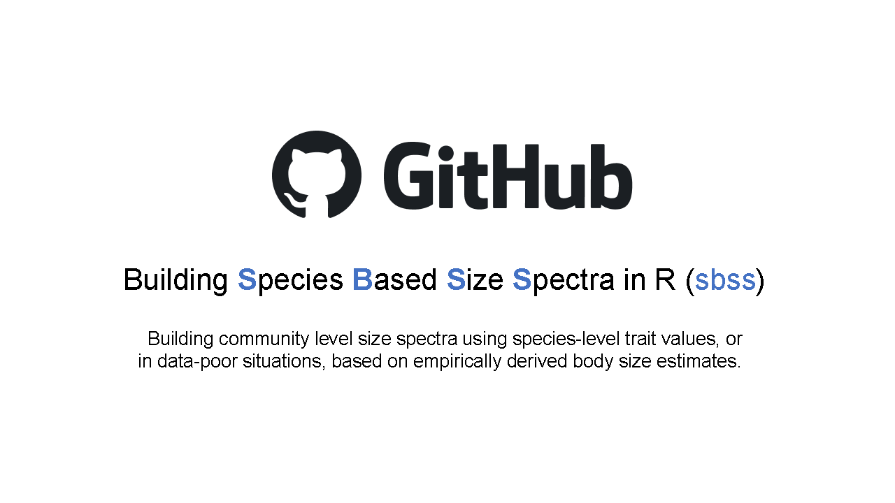 GitHub - FreddieJH/sbss: Species Based Size Spectra
