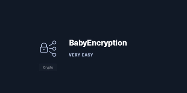 GitHub - alenperic/HTB-BabyEncryption: HTB_BabyEncryption