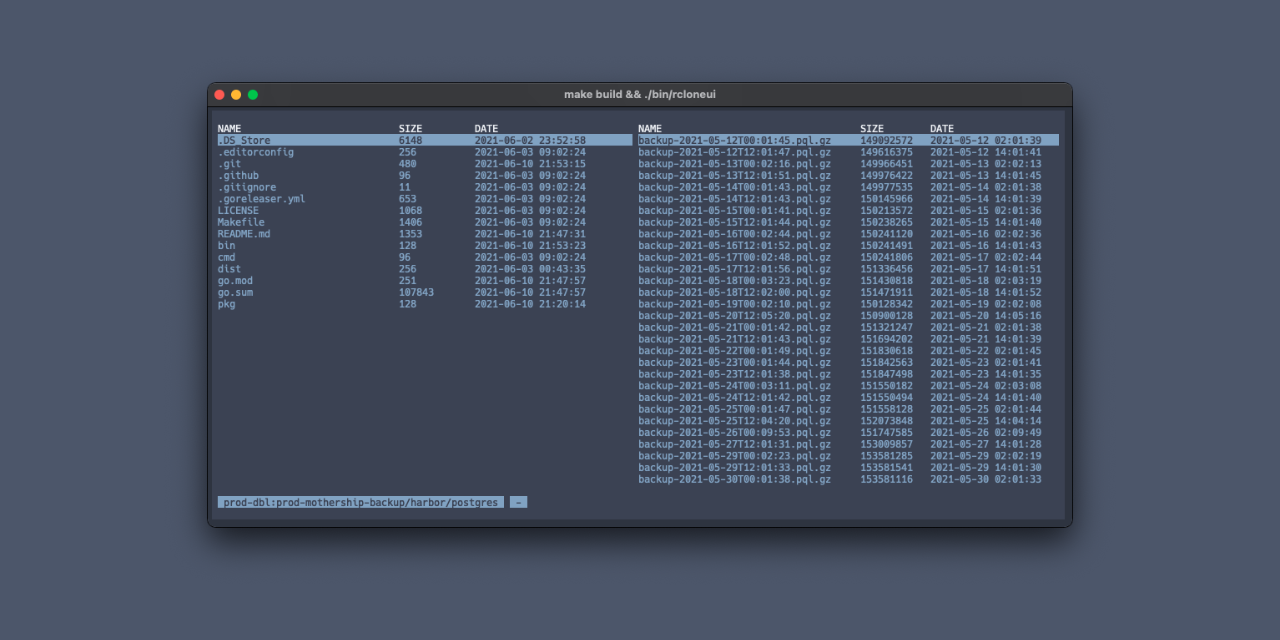 GitHub - ricoberger/rcloneui: Terminal UI for rclone