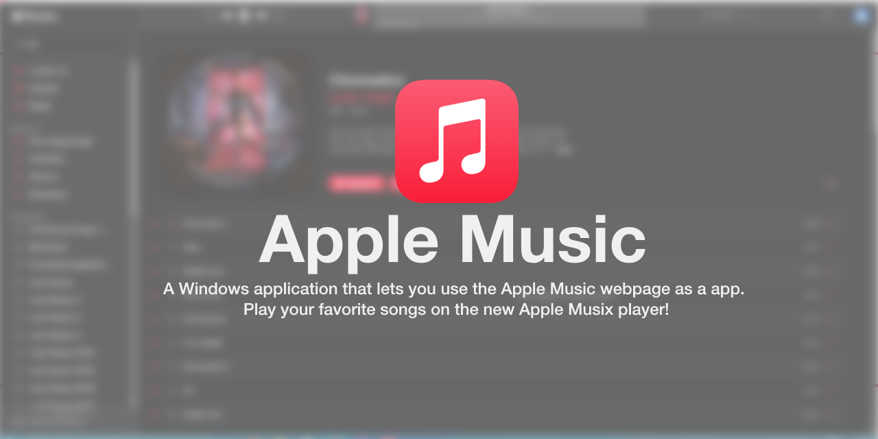 GitHub - stevenboeren/Apple-Music-App: A Windows application that lets ...