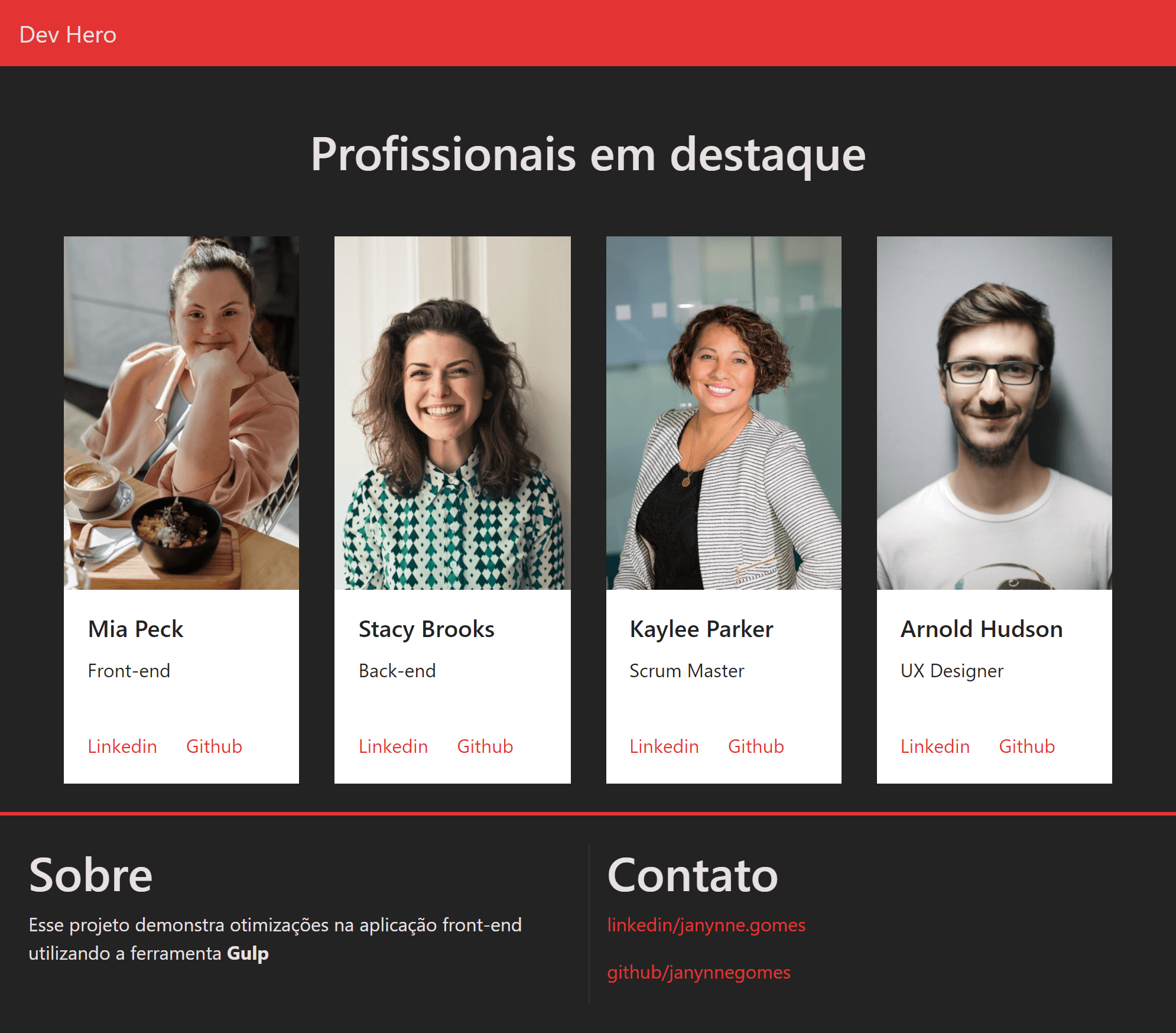 GitHub - janynnegomes/dev-hero: Esse projeto contém um site simples ...