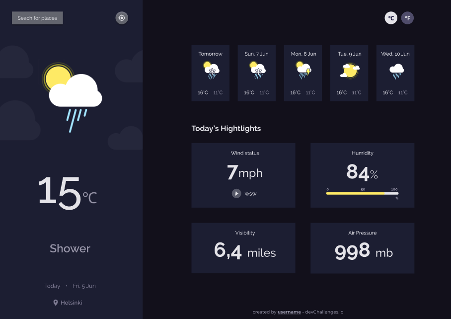 GitHub - yousoumar/weather: Weather application, mobile first and ...