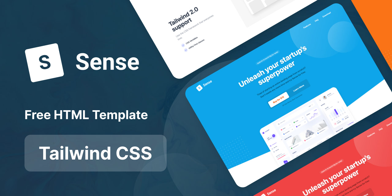 GitHub - nicoandrade/sense-html: Free Tailwind CSS template