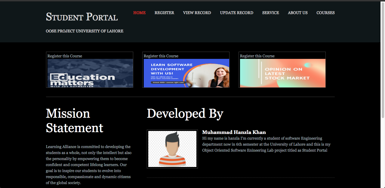 GitHub - hnzlakhan/Student-Portal-UOL: This project is build using JSF ...