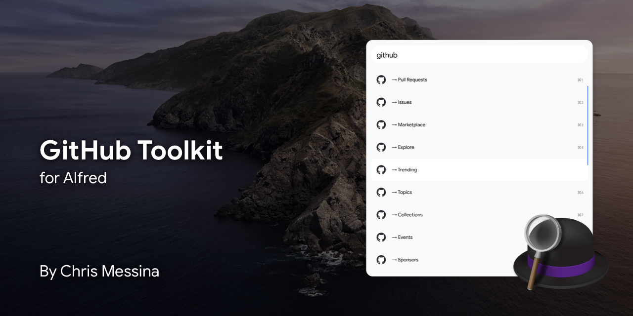 GitHub - chrismessina/alfred-github-toolkit: Alfred Toolkit for GitHub