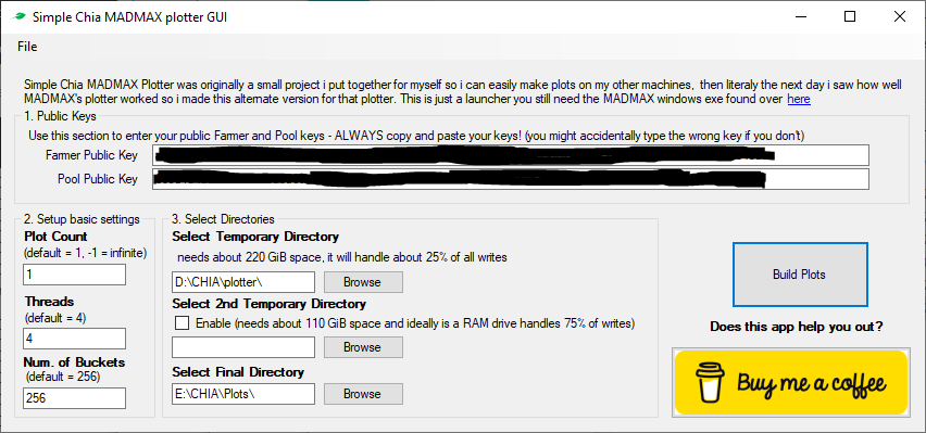 GitHub - xTheJakalx/SimpleChiaMADMAXPlotterGUI: Alternate MADMAX version of my SimpleChiaPlotter ...