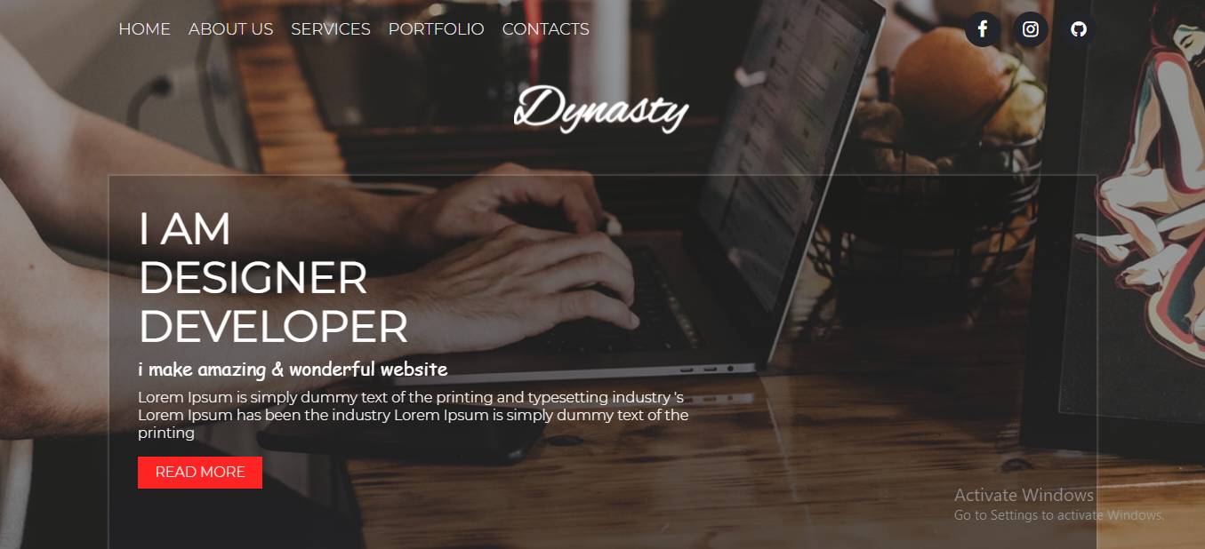 GitHub - AmardeepKesharwani/Dynasty-Theme: A Stunning Developer ...