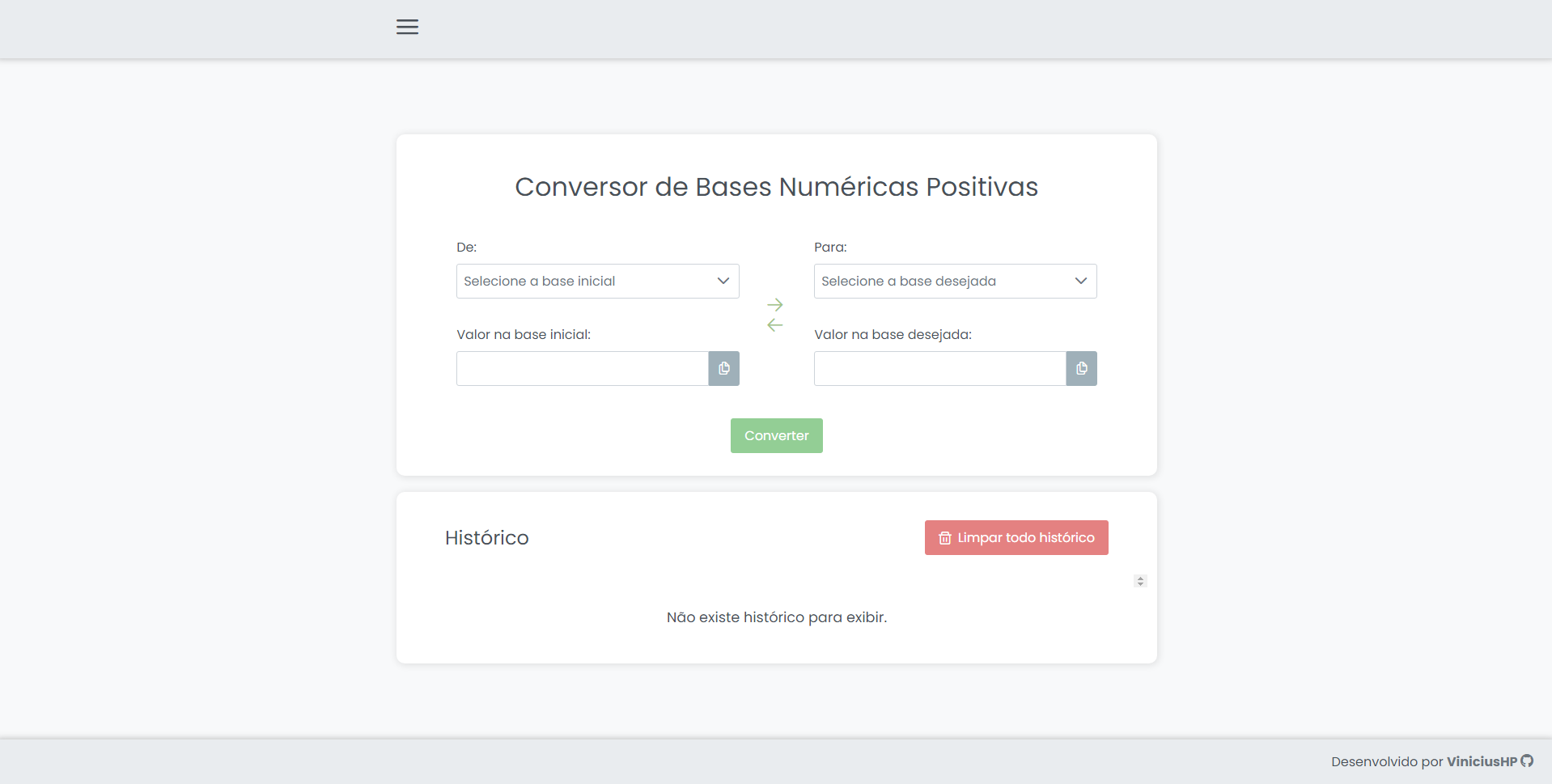 GitHub - ViniciusHP/conversor-de-bases-numericas: :arrows ...