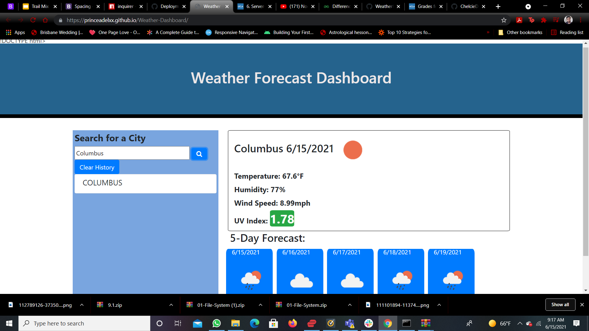GitHub - PrinceAdelXX/Weather-Dashboard