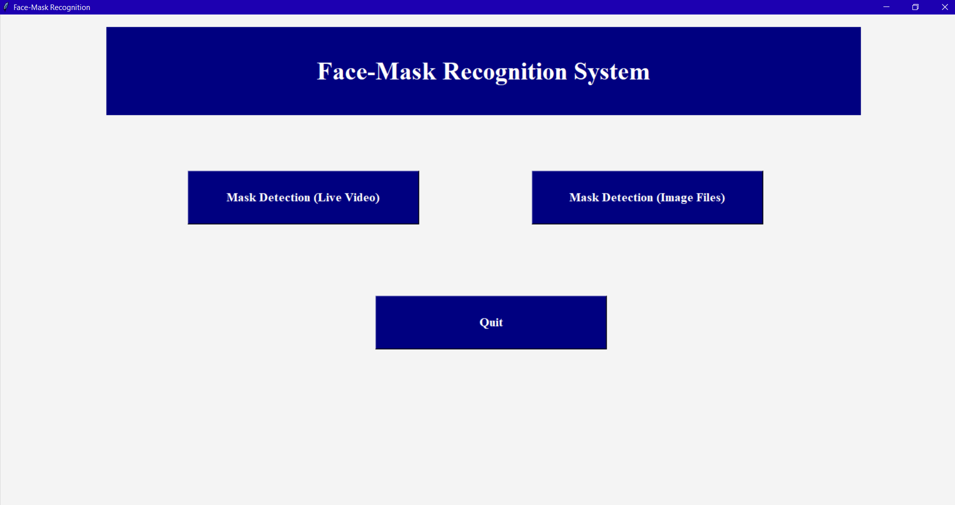 GitHub - AjmalPadikkarambil/Face-Mask-Recognition-System: Facemask ...