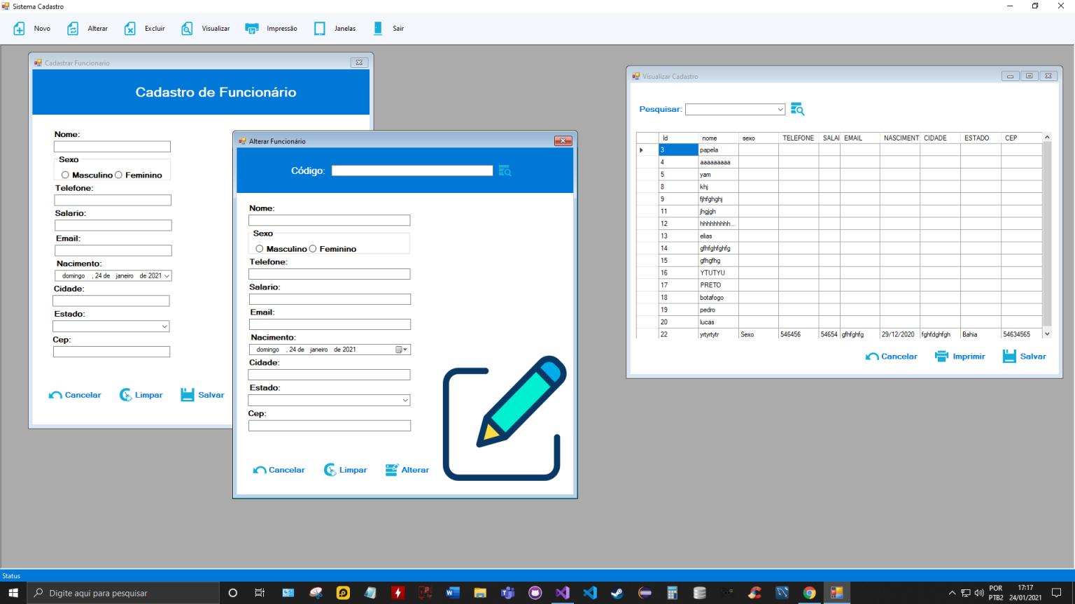 GitHub - helyascouto/CadastroFuncionario: Sistema de cadastro de funcionário - Windows Forms