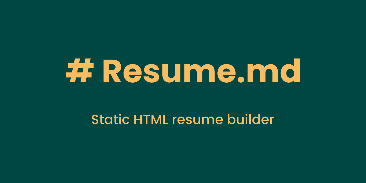 resume-builder · GitHub Topics · GitHub