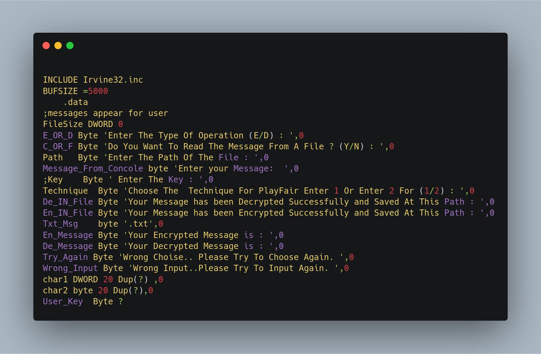 GitHub - dx7er/PlayFair: Play-Fair cipher in c++ and assembly language