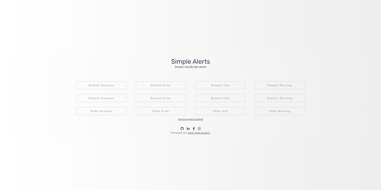 GitHub - coffeedzic/simple-alert: Simple JavaScript Alerts