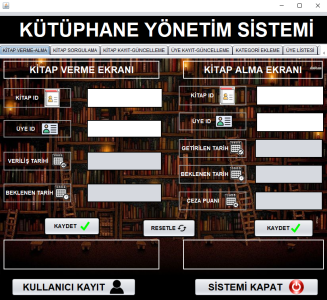 GitHub - serhad-e/Kutuphane-Yonetim-Sistem: Ana ekran, kullanıcı giriş erkanı ve kullanıcı kayıt ...