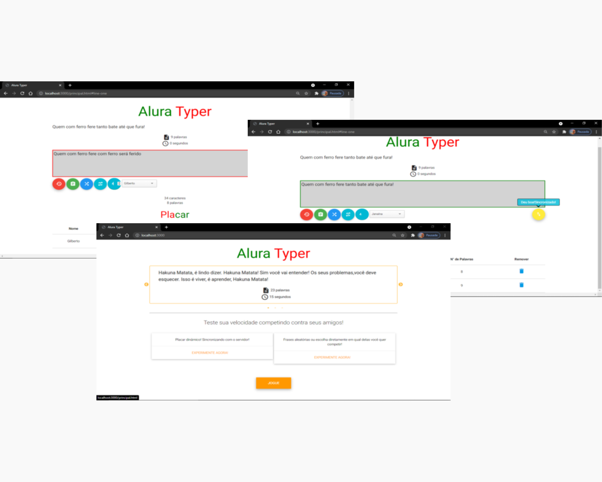 GitHub - gibadalcin/alura-typer: Word game developed with HTML, CSS and JavaScript, using jQuery ...