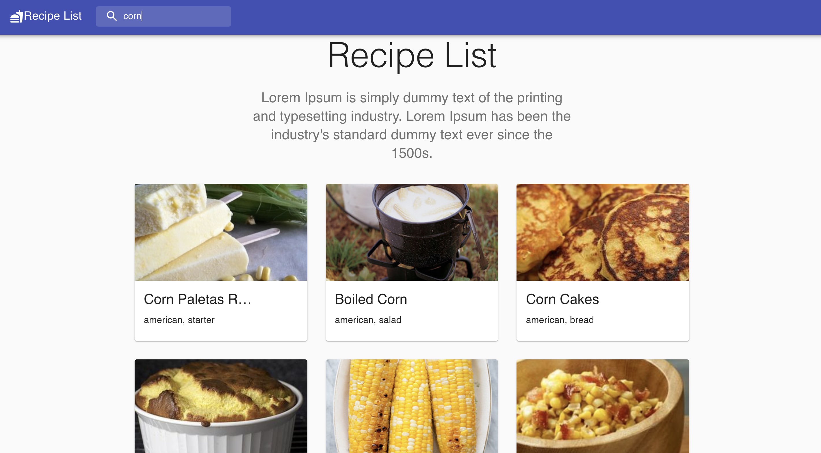 GitHub - NK-2021/recipe-app: Recipe app using React & Material UI