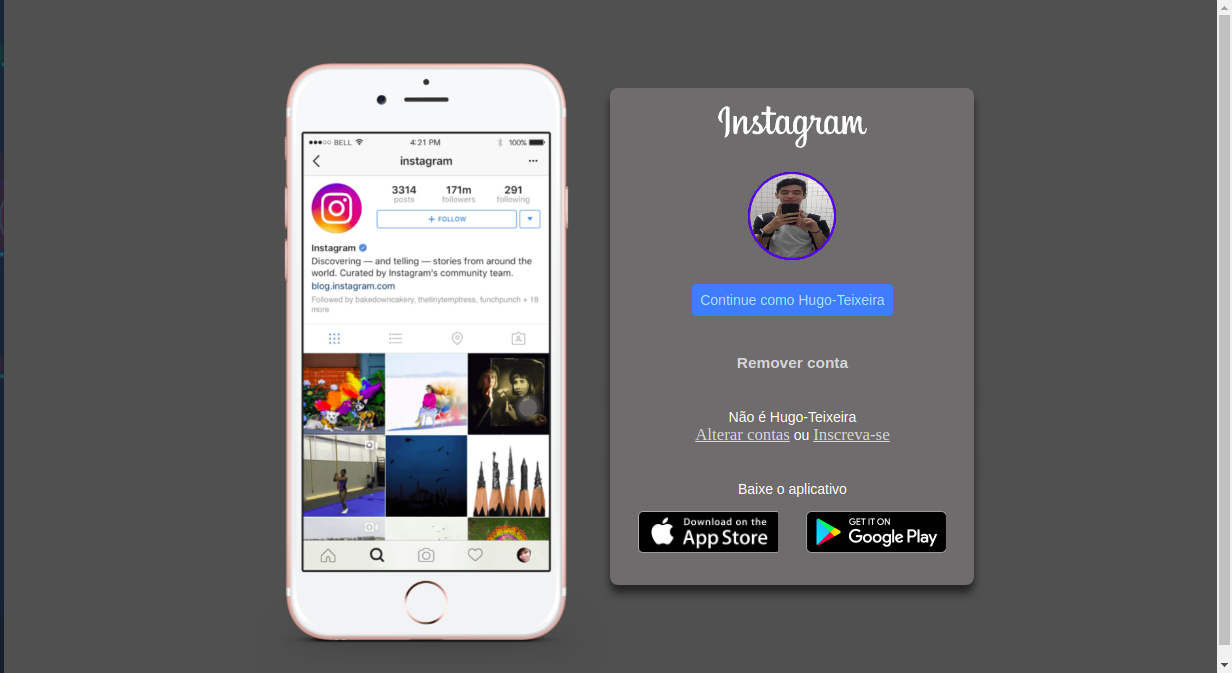 GitHub - HugoTeixeira19/clone-instagram-inicial: Desafio de Clone da ...